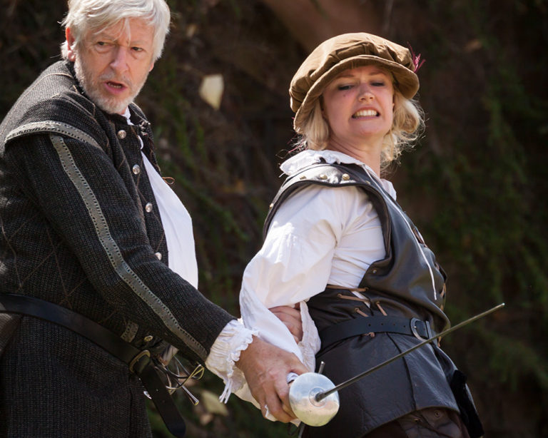 Barrie Palmer as Sir Toby Belch and Madeleine Leslay in Twelfth Night ...